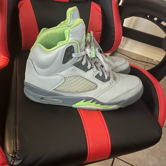 Jordan | Shoes | Used Gray And Green Jordan 5s | Poshmark
